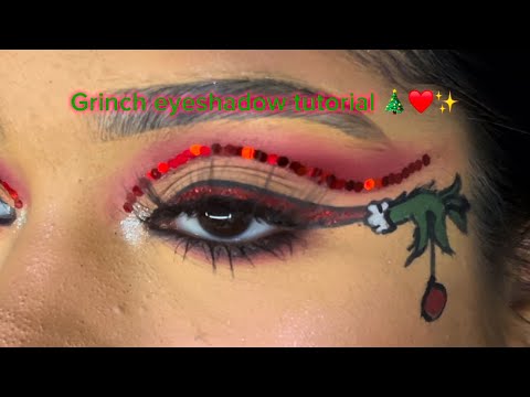 Grinch eyeshadow tutorial 🎄♥️ - YouTube