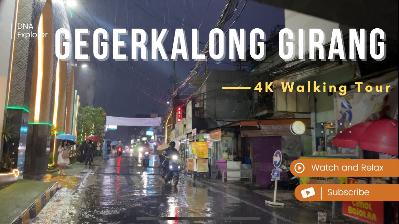 4K Walking Tour Gegerkalong Girang Bandung Ketika Hujan pada Sore Hari ...