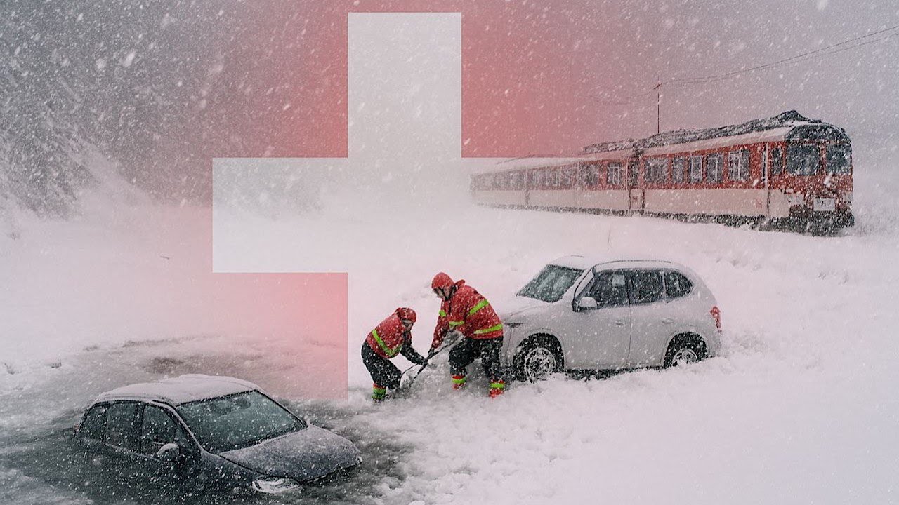 Switzerland is in shock! Heavy snowfall has blanketed parts of the ...
