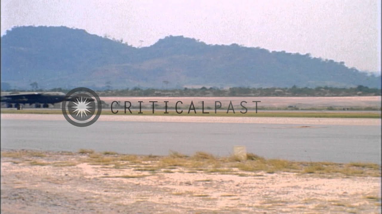 A B-52 taxiing for take off on the runway at U-Tapao Royal Thai Navy ...