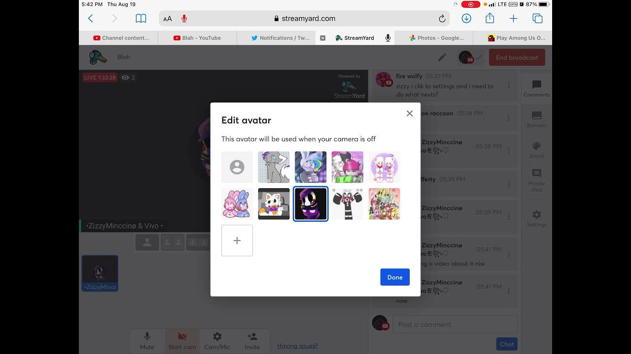 How to add a profile picture for a stream yard live stream - YouTube