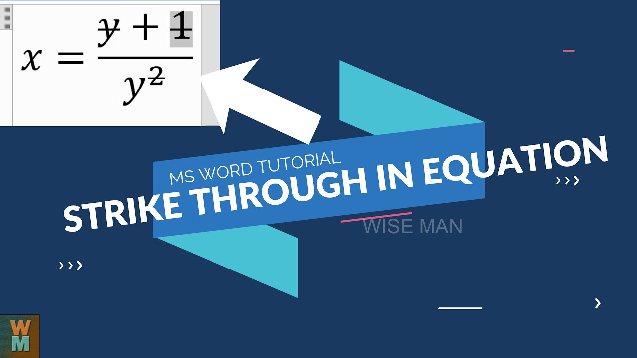 HOW TO STRIKE THROUGH AN COMPLEX EQUATION IN MS WORD YouTube how-to-strike-through-an-complex-equation-in-ms-word-youtube