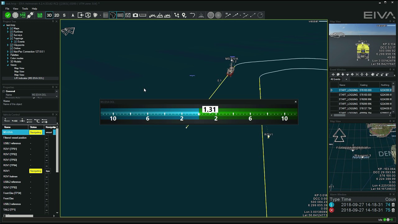 EIVA NaviSuite – Vehicle control panel for multiple vehicle runlines ...