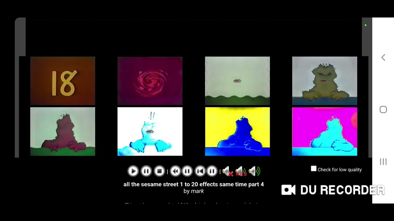 all the sesame street 1 to 20 effects same time part 4 - YouTube