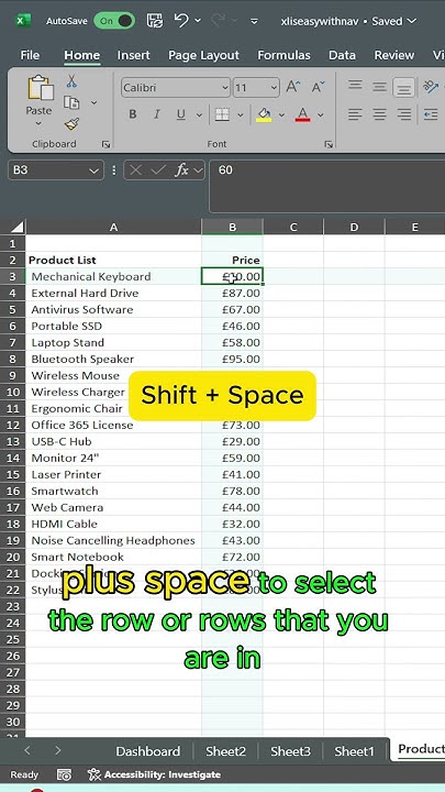 Excel Shortcut You Should Know! | Select Rows & Columns Instantly | Ctrl + Space l Shift + Space ...