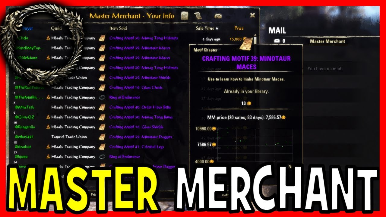 Mejora tus ventas con Master Merchant | Addons de ESO - YouTube