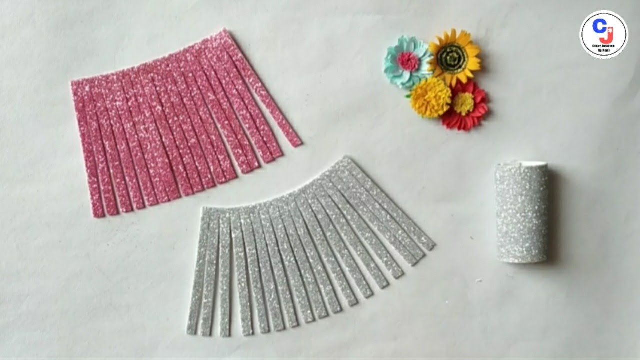 Christmas day craft | Glitter foam sheet craft idea| Christmas craft ...