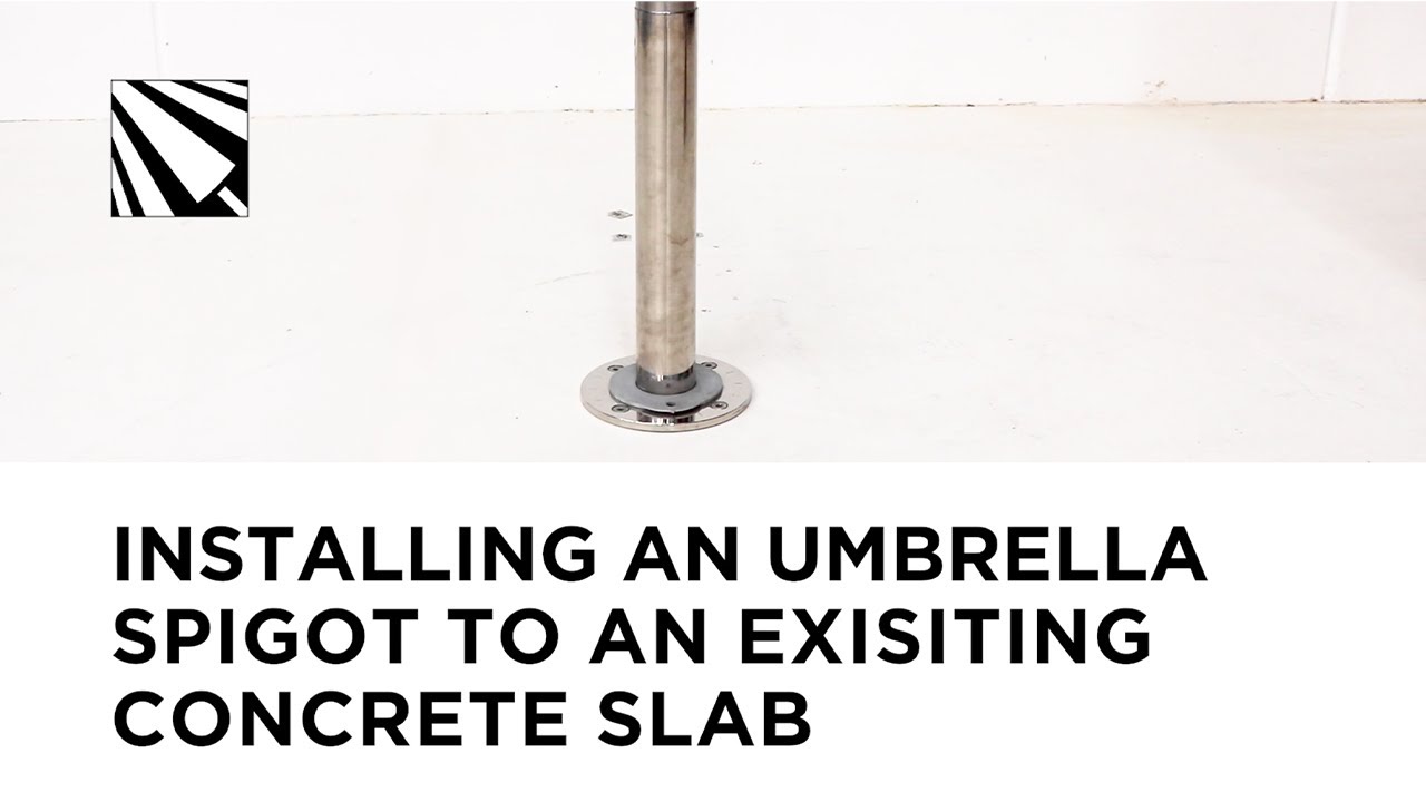 How to install a Cantilever Umbrella spigot directly to a concrete slab ...