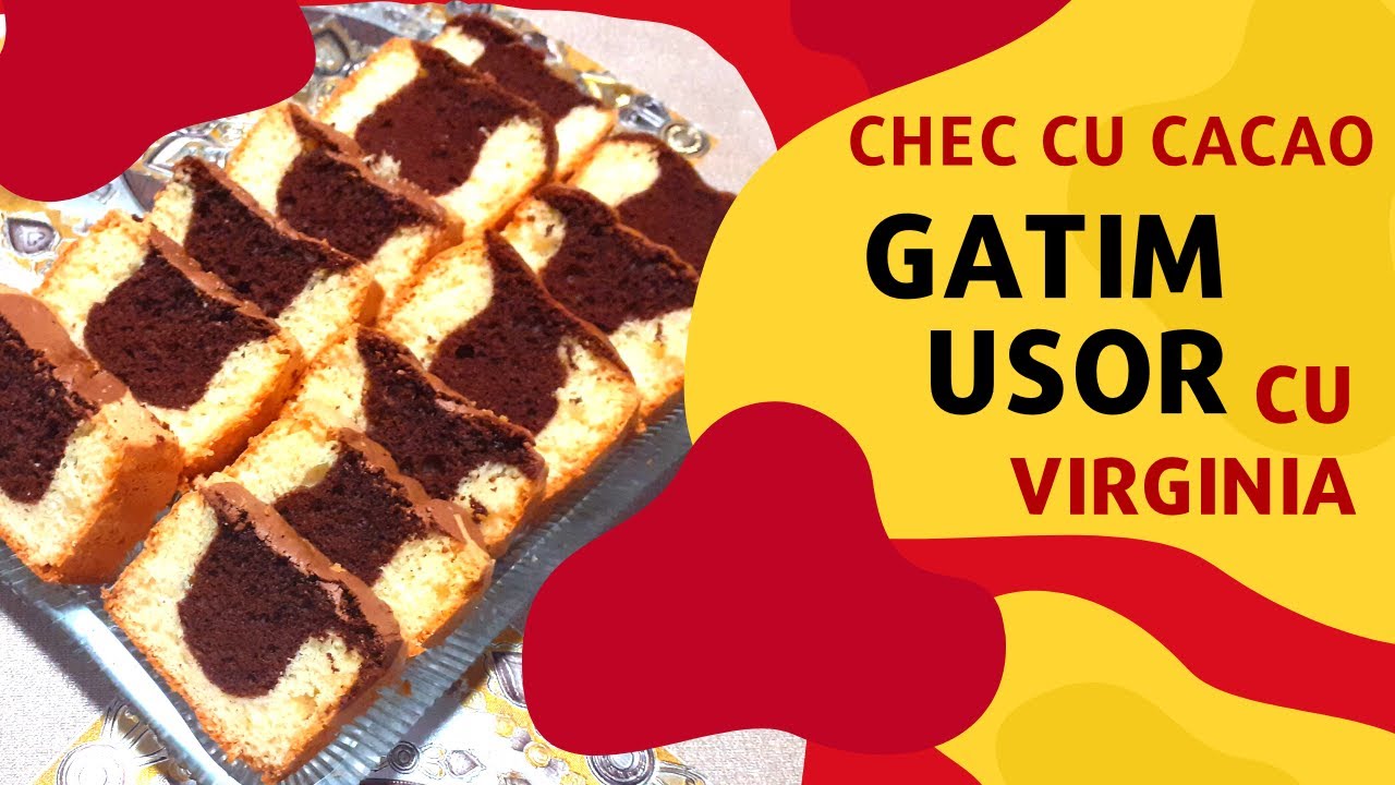 Retete romanesti - prajitura chec cu cacao pufos - YouTube