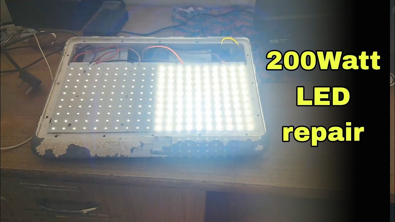 How to repair Flood LED Light | 200 watt LED Flood light repair - YouTube