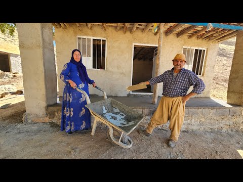 Cementing the porch and inside the bathroom with Master and Taban