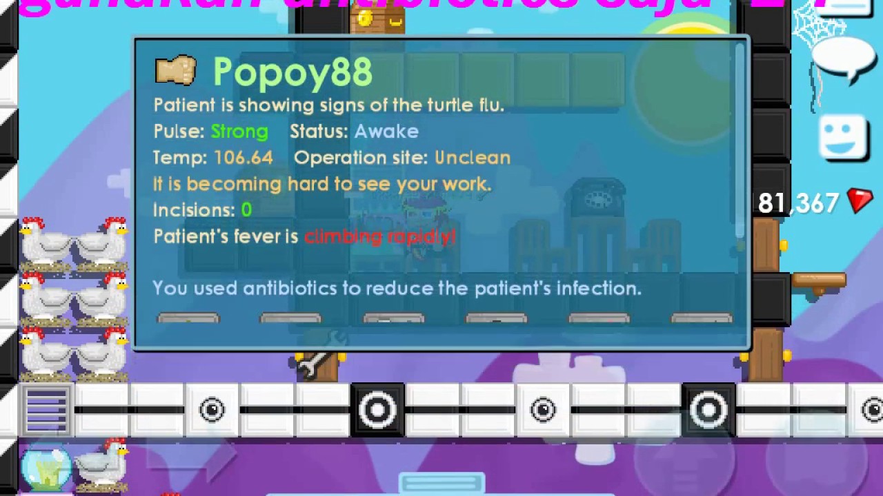 Growtopia surgery Guide : patient is showing signs of the turtle flu ...