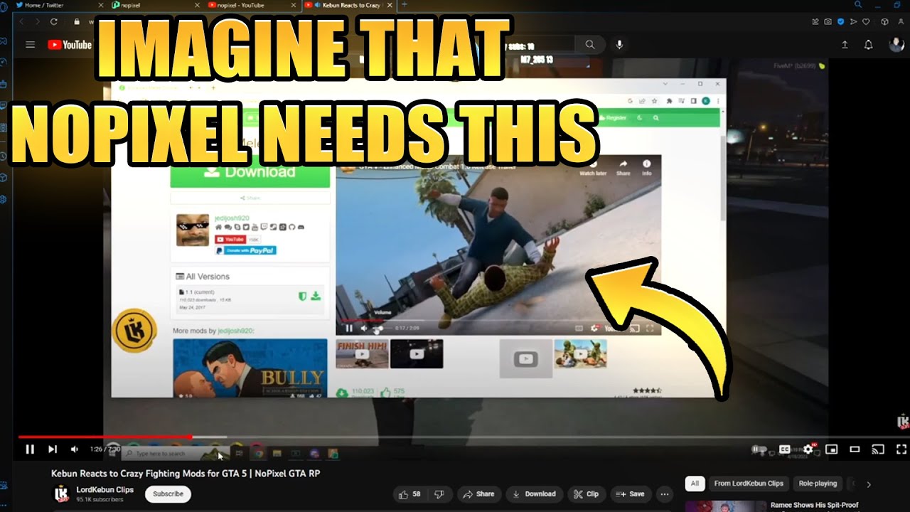 Swizz Reacts To Crazy Fighting Mods For GTA | NoPixel | GTA RP | CG ...