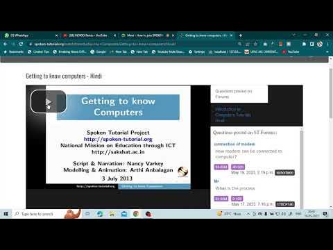 Spoken Tutorial at IITBOMBAY || Steps TO JOIN COURSE #iitbombay - YouTube