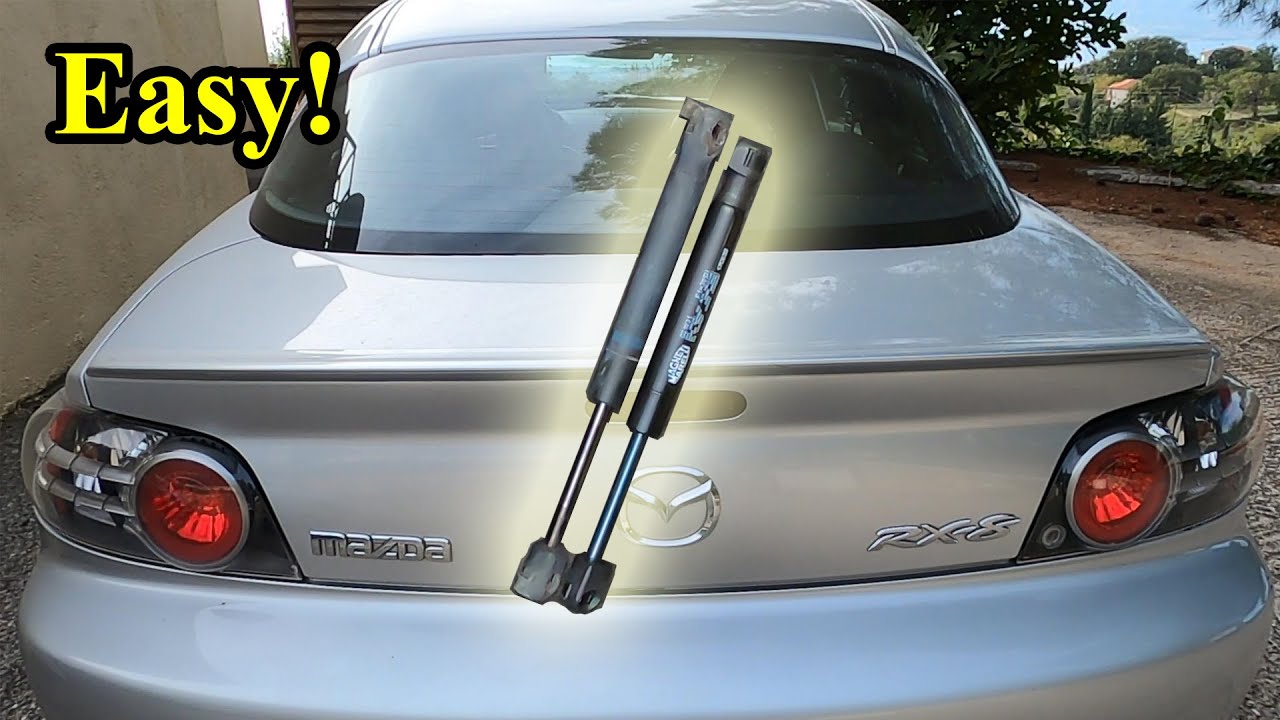Trunk / Boot Struts / Socks replacement - Easy job on a car - YouTube