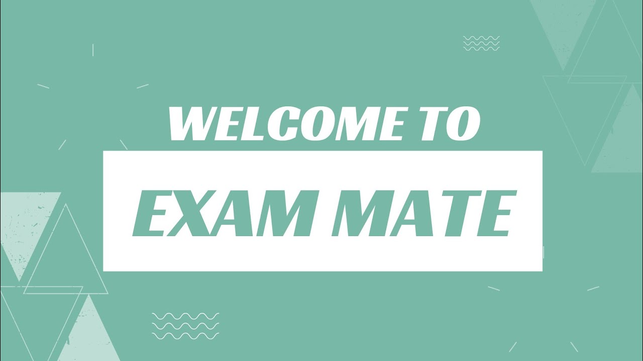 Welcome To Exam Mate - YouTube