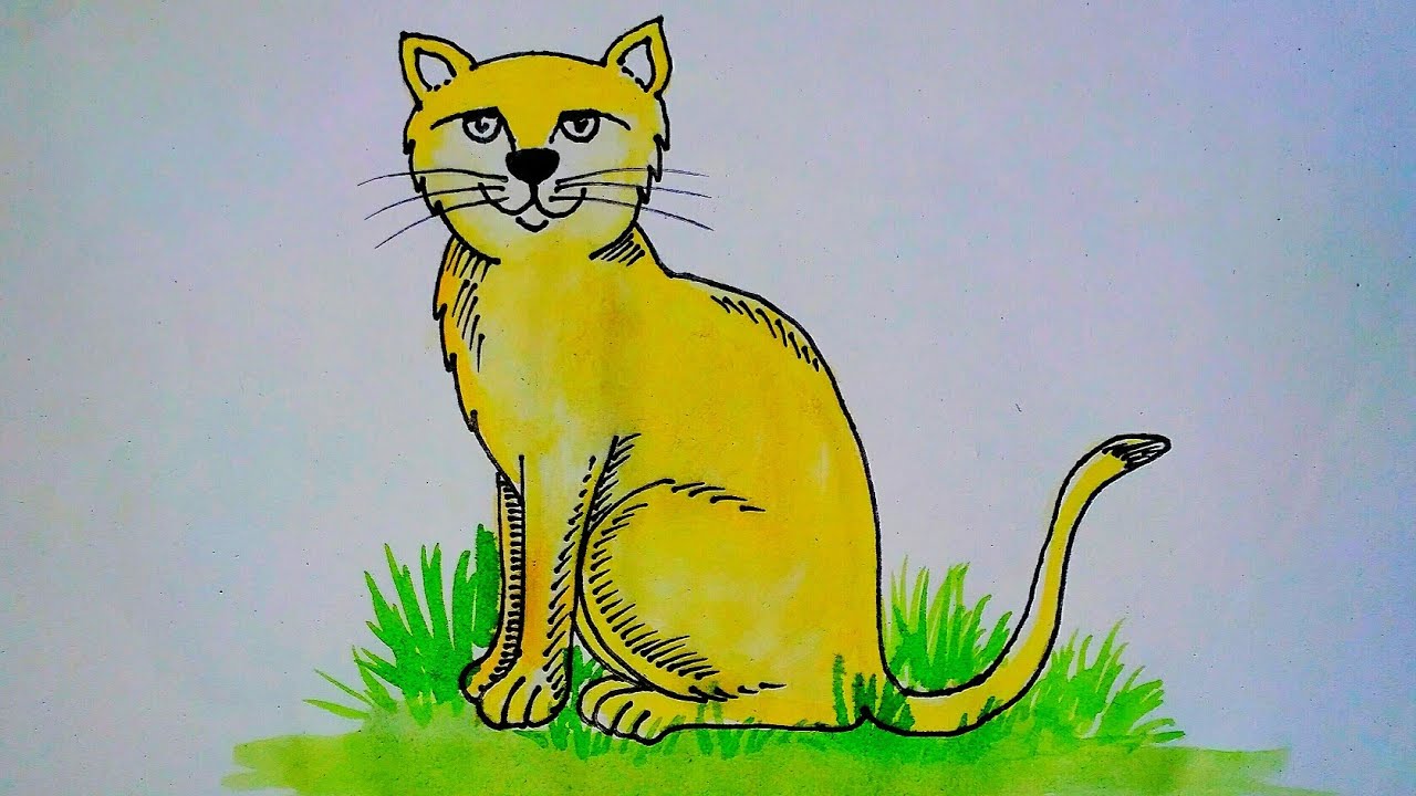 How to drow a cat | easy way | C for cat - YouTube