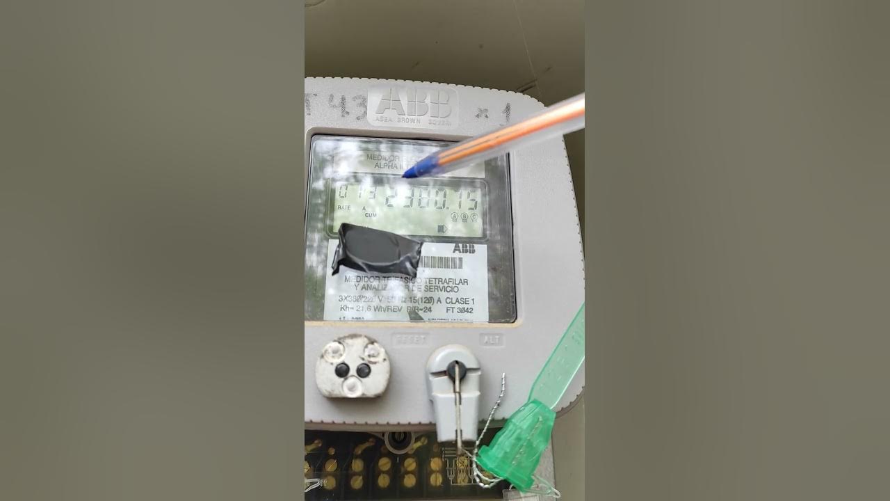 Cómo leer medidor trifásico tarifa BT4.3. ABB A1R+I - YouTube