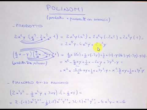 Video Tutorial di Matematica - operazioni tra polinomi - YouTube
