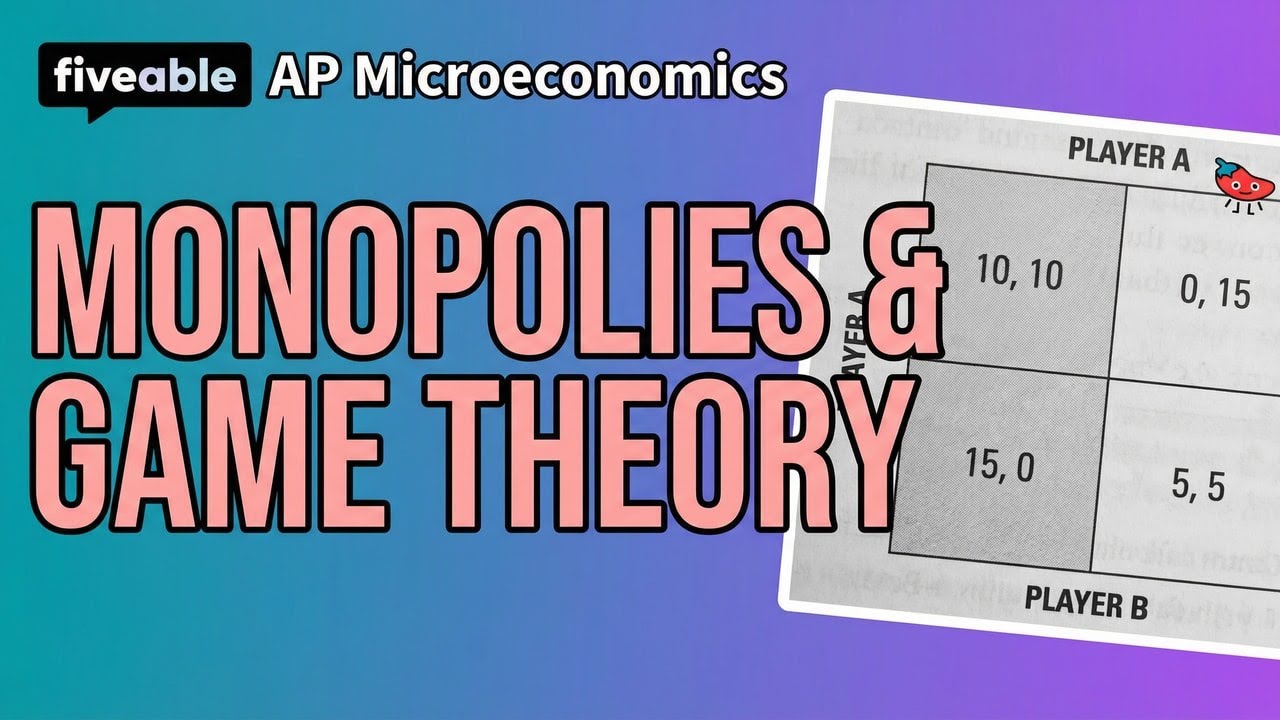 AP Microeconomics CRAM – Monopolies & Game Theory | Fiveable Cram Archive