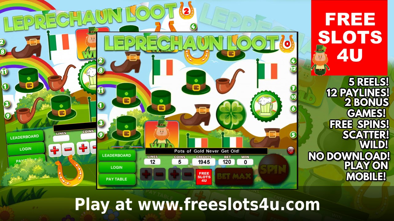 Free Leprechaun Loot Slot Machine by Free Slots 4U - YouTube