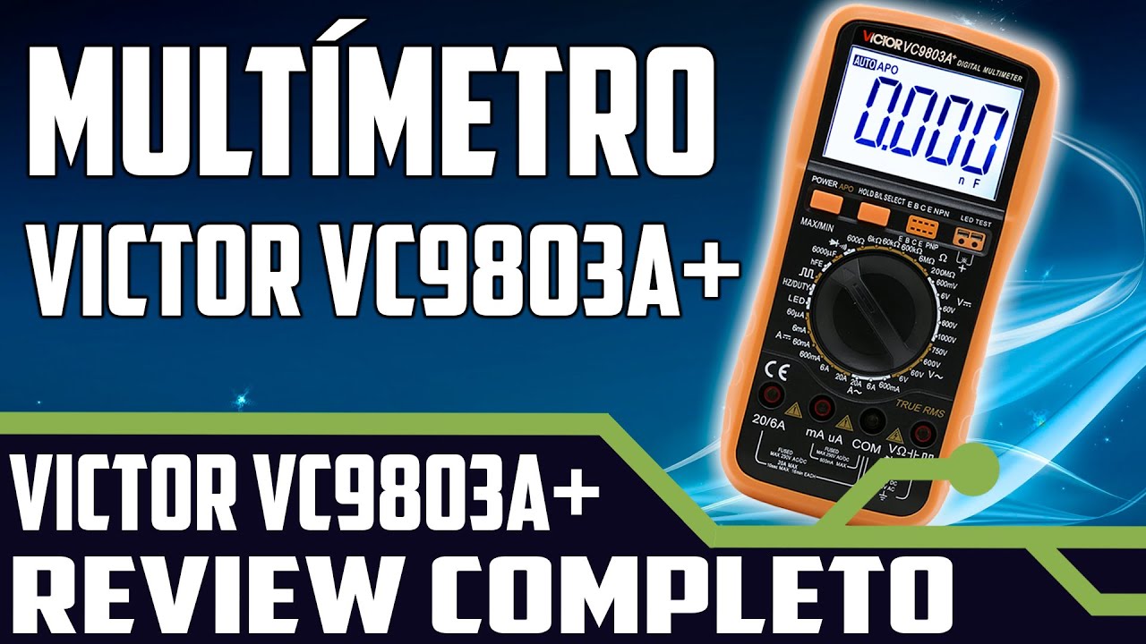 MULTÍMETRO DIGITAL VICTOR VC9803A PLUS - UNBOXING E PRIMEIRAS ...