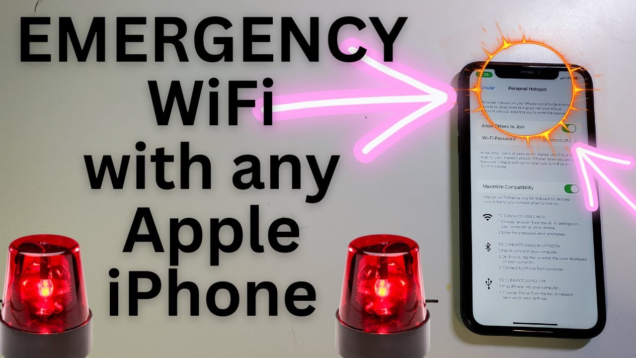 ⚠️ Emergency WiFi from any Apple iPhone ⚠️ How to Set Up a Personal ...