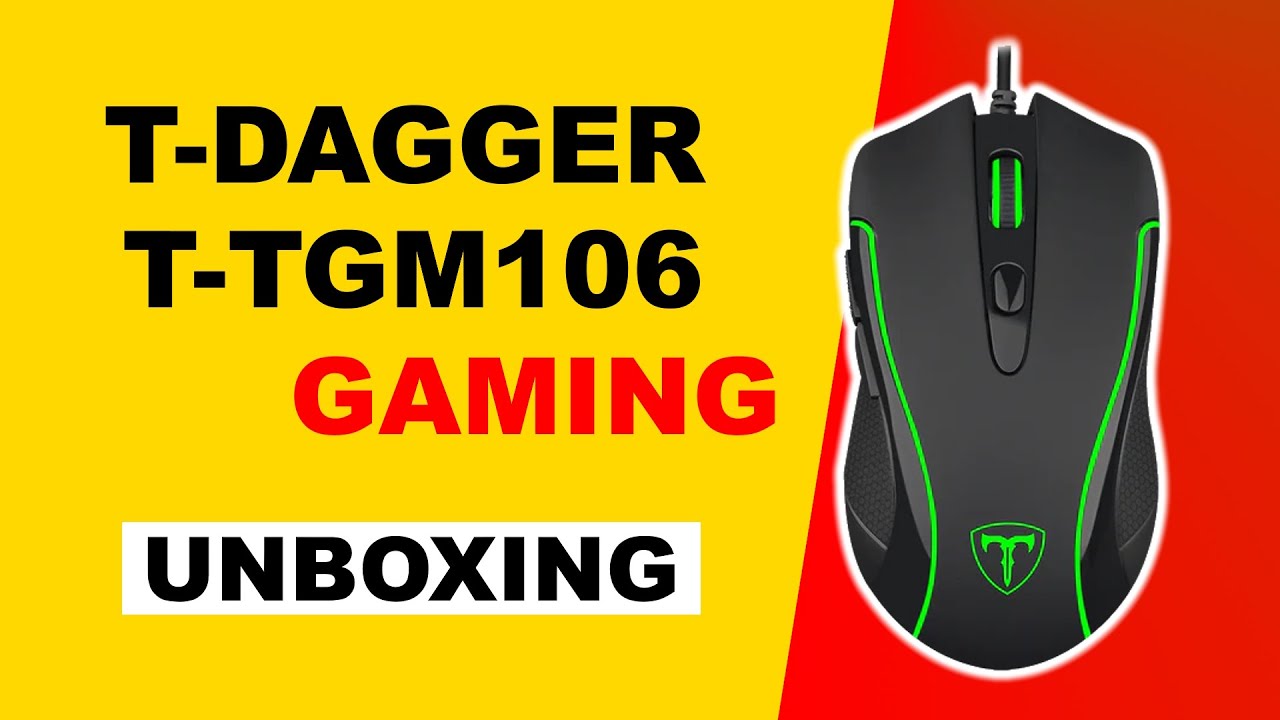 T-DAGGER Private T-TGM106 Gaming Mouse Unboxing - YouTube
