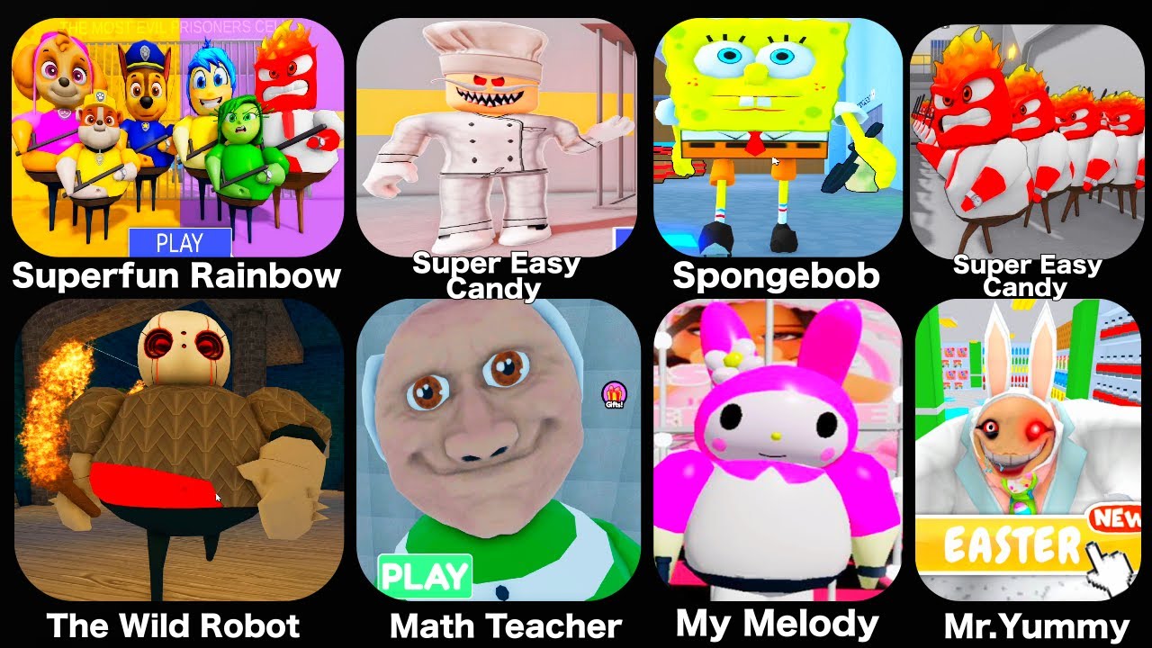 🔥Roblox Superfun Rainbow/Spongebob/The Wild Robot/Meth Teacher/My ...
