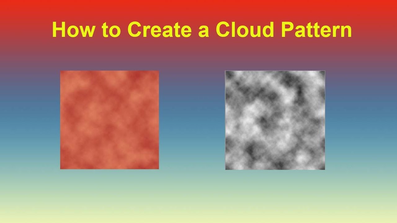 How to create a cloud pattern in Photoshop - YouTube