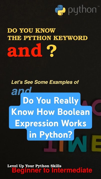 Python keyword, "and", with example code. #programming #python #coding - YouTube