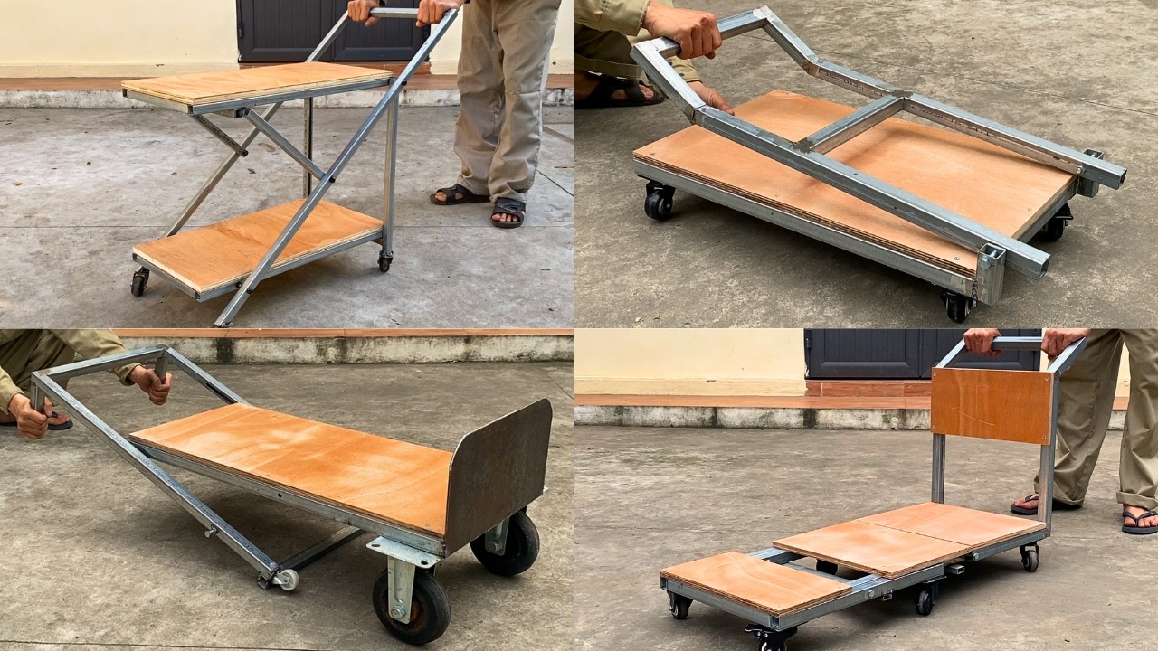 DIY - Craftsman's Ideas // 4 Smart Folding Homemade Material Trolley ...