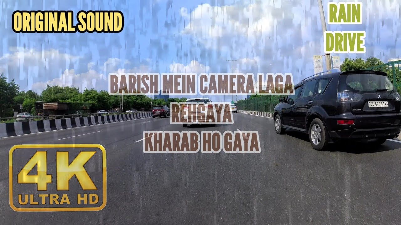 4K Noon Drive: Exploring Outer Ring Road Amidst a Sudden Rain Shower ...