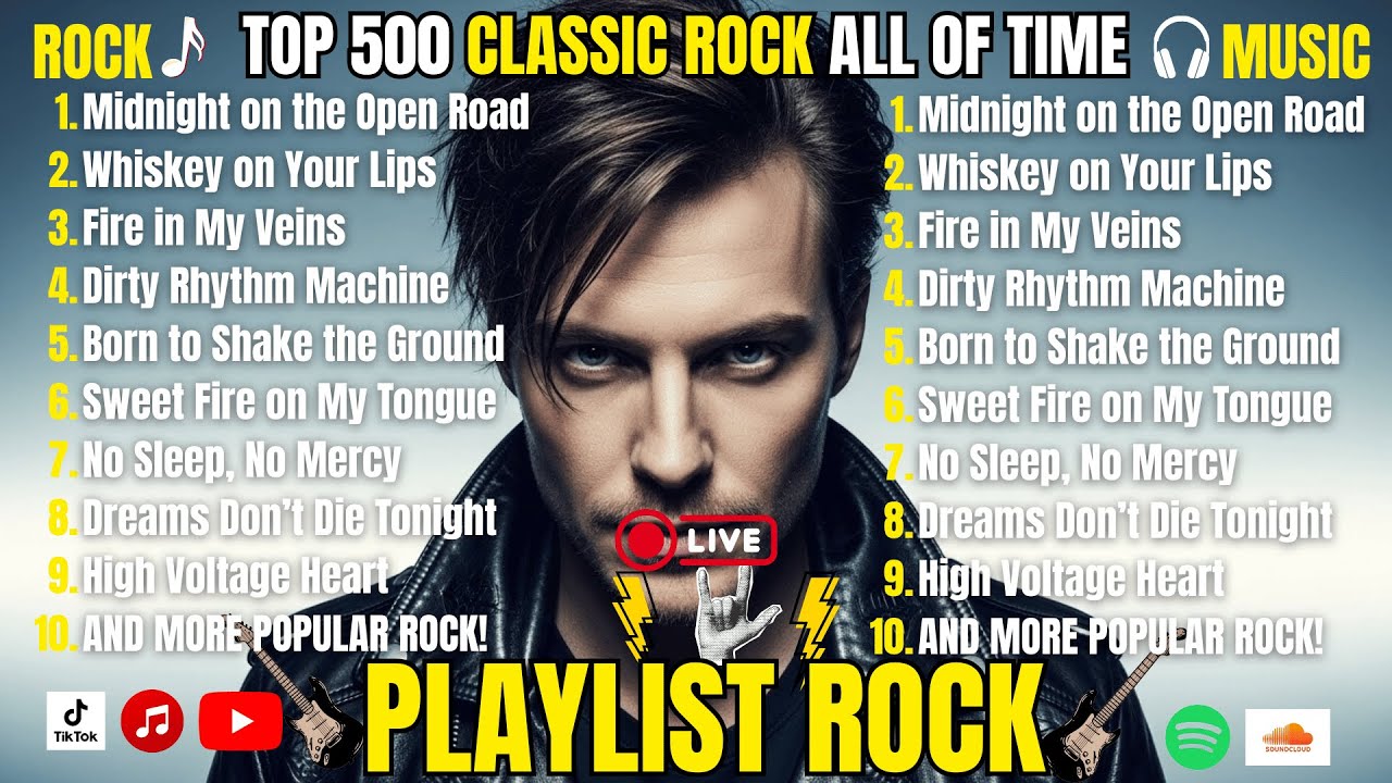 500 Greatest Classic Rock Songs Ever 🎸 Legendary Hits That Defined Rock ...