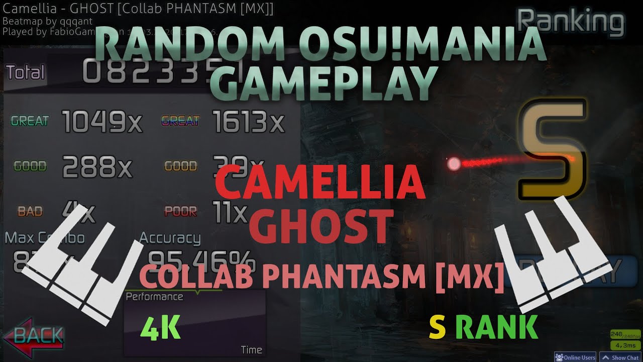 Random osu!mania Gameplay | Osu!mania - Camellia - GHOST [Collab ...