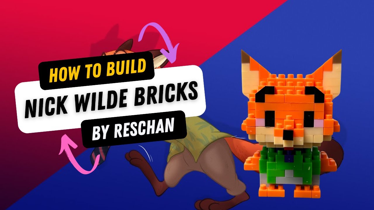 How to build Nick Wilde Bricks I Tutorial I #minilego #bricks #magicbricks #disney #diy # ...