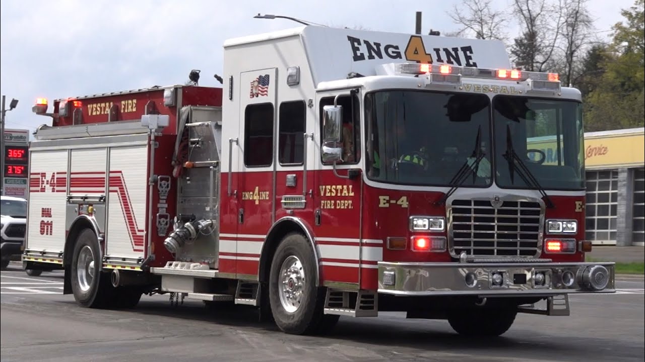 Vestal Fire Department Engine 32-4 Responding 4/26/23 - YouTube