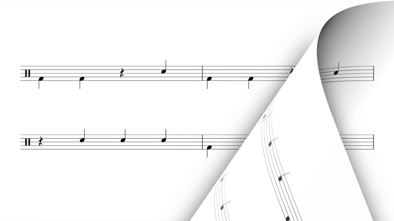 Basic Quarter Notes INTERACTIVE Sight Reading Practice For Drums Basic Quarter Notes INTERACTIVE Sight Reading Practice For Drums
