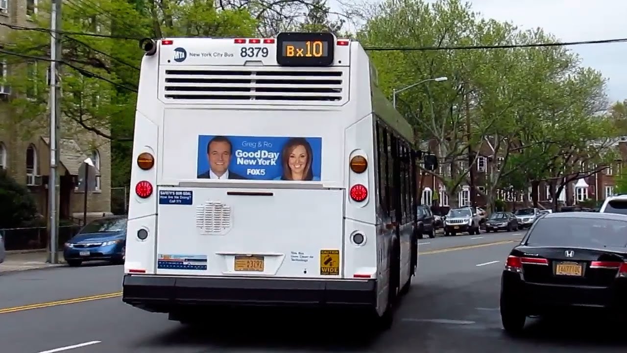 MTA New York City Bus: 2016 Nova Bus LFS #8379 on the Bx10 Bus. - YouTube