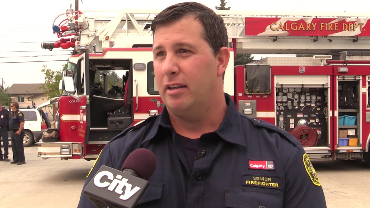 Calgary firefighters headed for Waterton - YouTube
