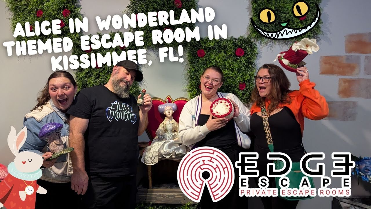 Wonderland Escape Room at Edge Escape Orlando! With Webb Family - YouTube