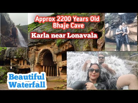 Bhaje cave Karla near lonavala and beautiful waterfall 🌨️🌨️⛈️⛈️⛈️⛈️⛅# ...