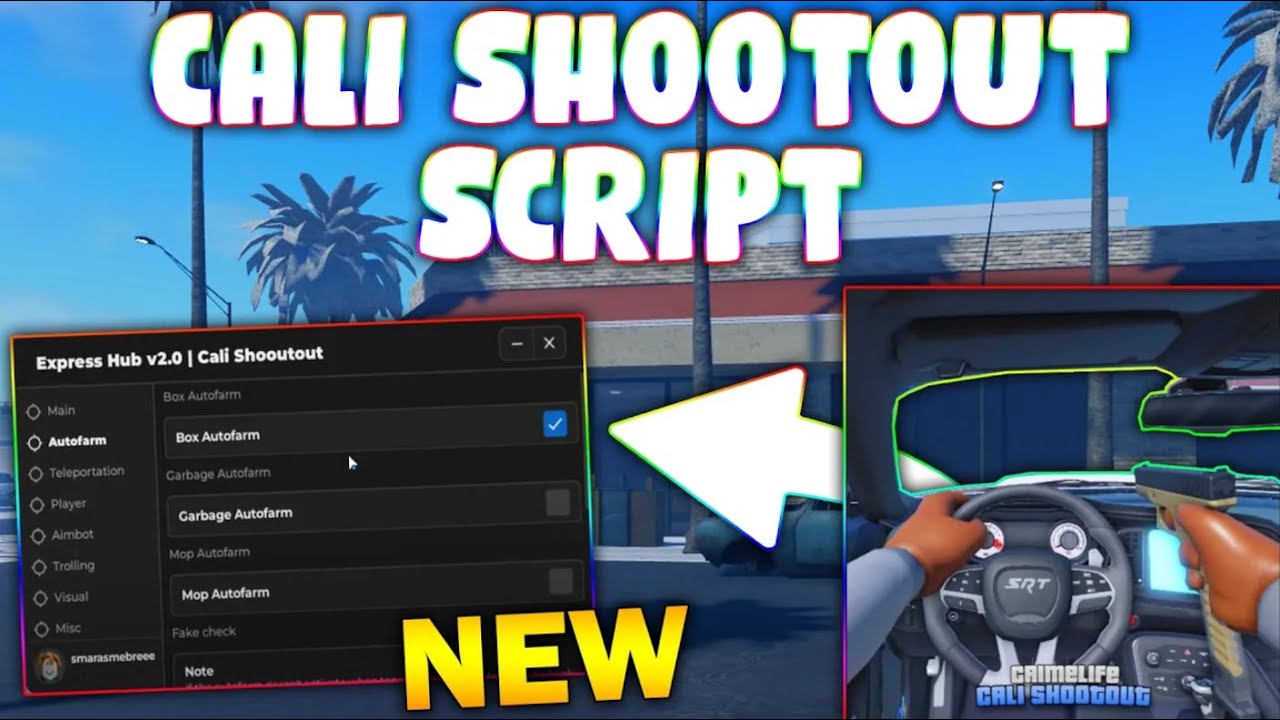 *NEW* Cali Shootout Script (PASTEBIN 2025) (AUTOFARM, TELEPORT , AIMBOT ...