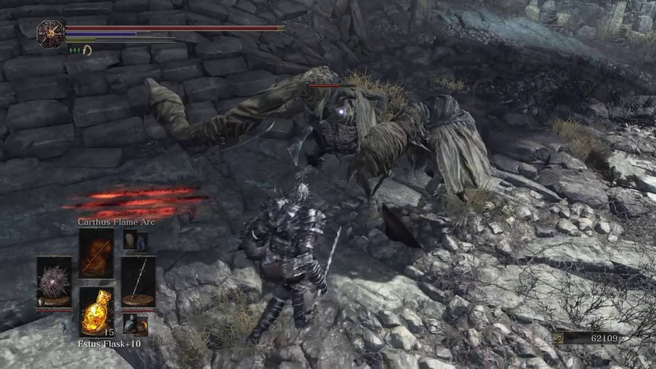 DARK SOULS™ III Barbed Straight sword and Spiked Shield moveset with ...