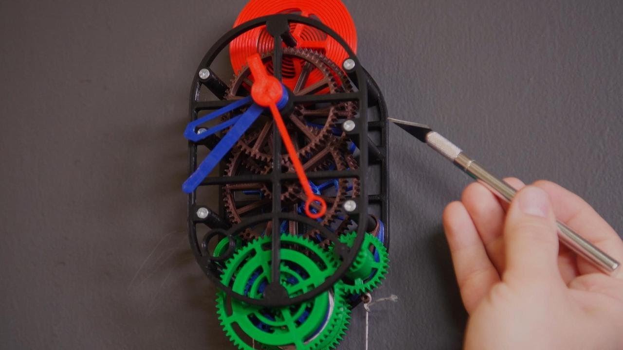 Let's Build: 3D-Printed Mechanical Clock, Part 2 - YouTube