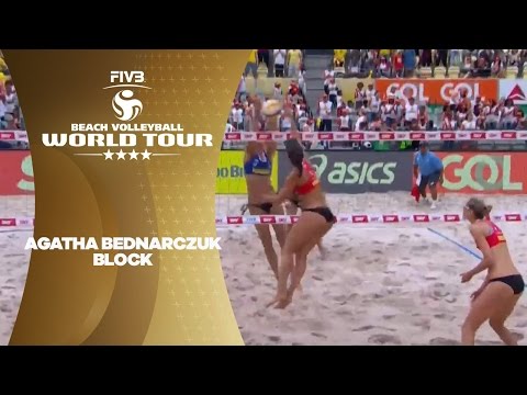 Big block from Ágatha - FIVB World Tour 2017 Rio