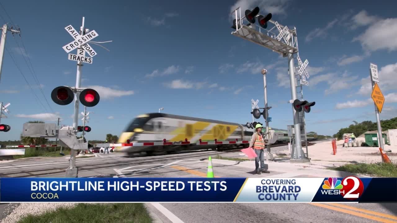 Brightline trains could reach 79 mph in speed test through Brevard ...