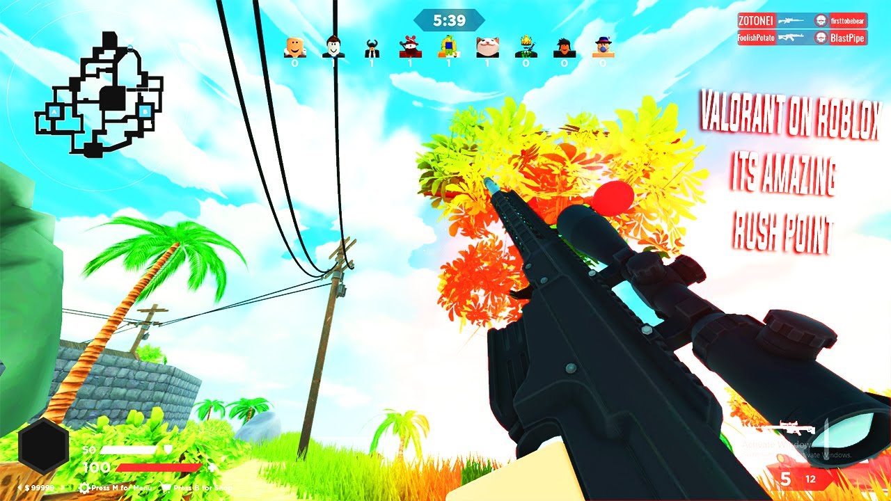VALORANT ON ROBLOX RUSH POINT ITS AMAZING - YouTube