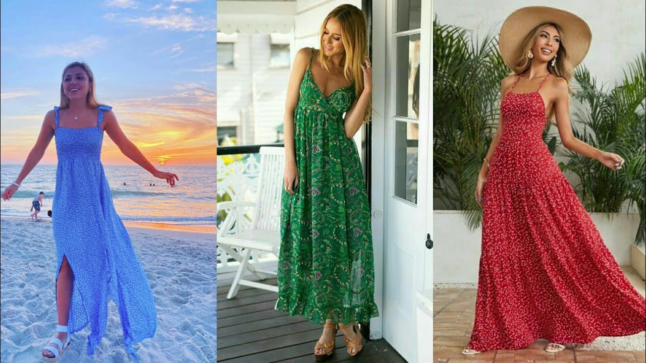 pretty and decent collection of maxi dresses - YouTube