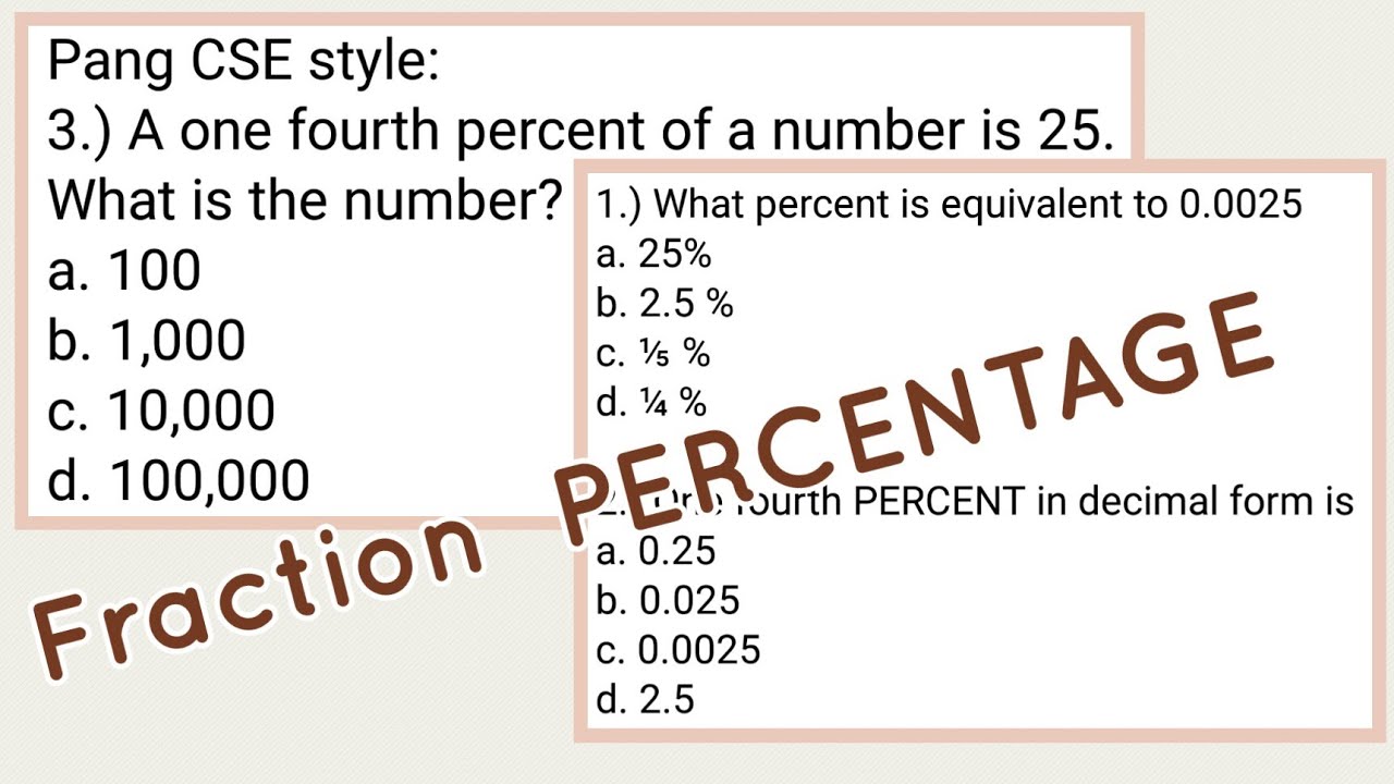 FRACTION PERCENTAGE To Decimal YouTube fraction-percentage-to-decimal-youtube